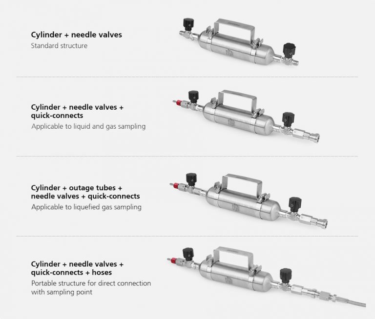 Sample Cylinder for Gas sampling and Liquid sampling Bottle stainless