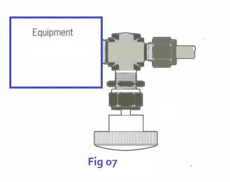 tubing adapter installation with proper combine with fitting tube